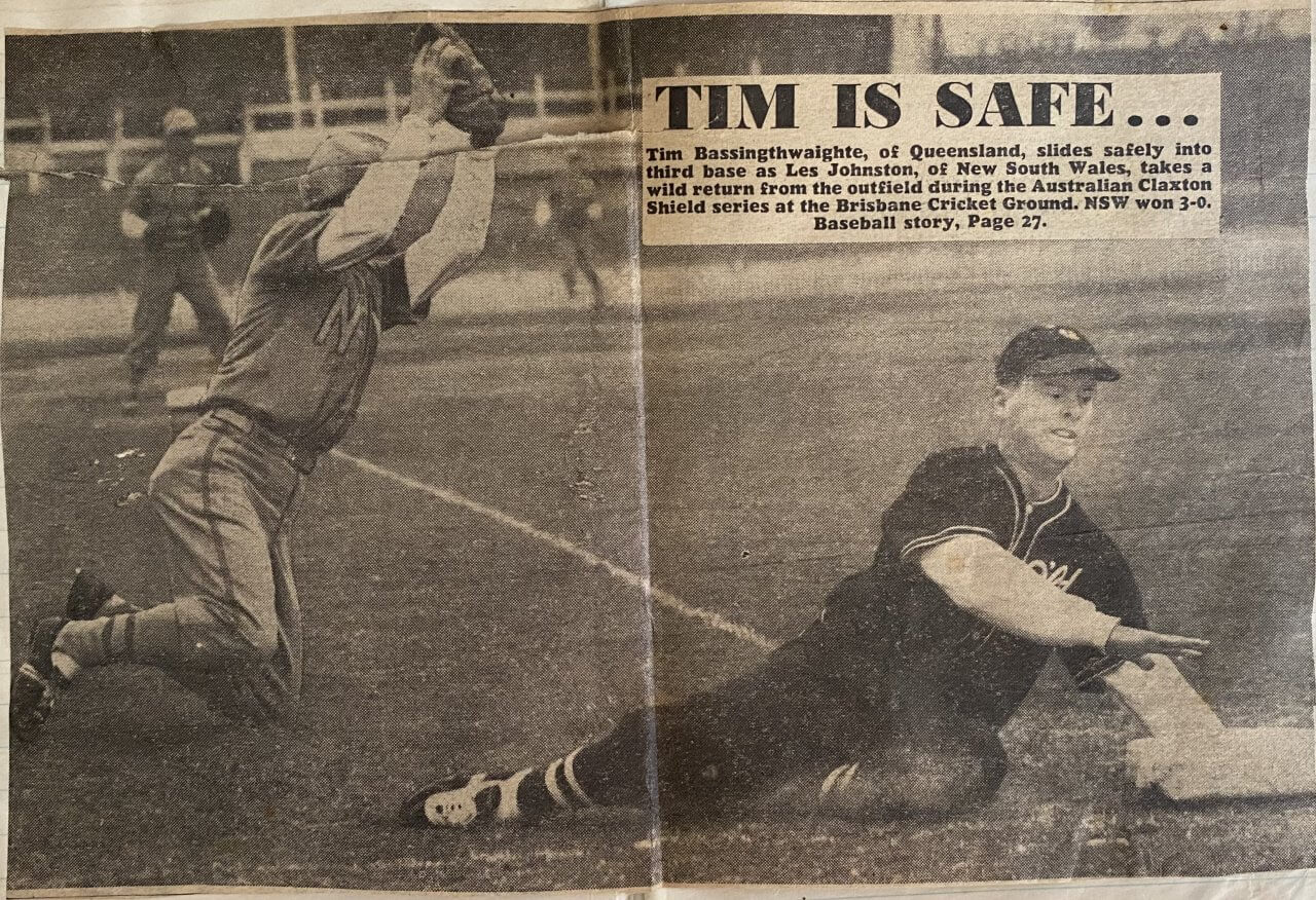 VALE TIM BASSINGTHWAIGHTE - Baseball Queensland