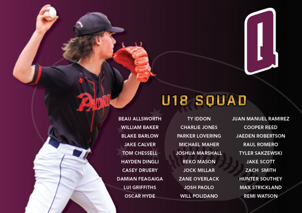 U18 SQUAD ANNOUNCEMENT - Baseball Queensland