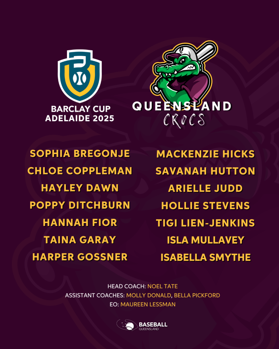 2025 Barclay Cup: Queensland Crocs announced - Baseball Queensland